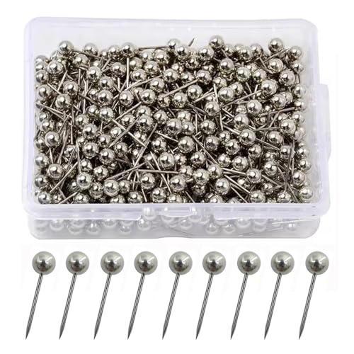 シルバー/-/YJRUNFU-Z091・パッケージ内容ボールプッシュピン*200本。全長さ約15mm、ボールヘッド直径約4mm、画鋲の長さは11mm。色: シルバー。・耐久性のある素材おしゃれ画鋲は、高品質な素材で作られています。明るい表面...