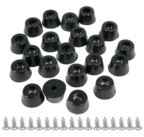 ブラック/18mm*8mm*15mm/742440776137・サイズ寸法18mmx8mmx15mm、ステンレス製ネジ付きゴム足50個を含む・まな板、キャビネット、テーブル、ソファ、椅子、スピーカー、家電製品など、幅広い用途に使用可能です・...