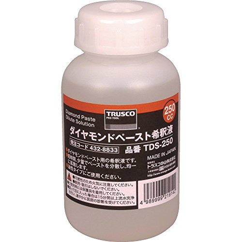 -/-/TDS250・パッケージ個数:1・容量cc:250・質量g:200●ダイヤモンドペースト用の希釈液です。●短時間、少量でペーストを分散し、均一に拡散します。●油性タイプにご使用ください。