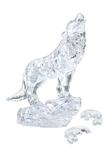 -/-/50216・パッケージ個数:1・別売りの専用ディスプレイライトを使用すれば、3色の光と9パターンのライトで商品が輝きます。透明ピースを組み上げる立体ジグソーパズル。 岩の上で月夜に遠吠えするオオカミがクリスタルパズルに登場