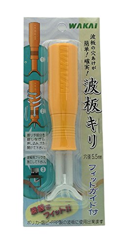 フィットガイド付オレンジ ホワイト/ワンサイズ/DNK5500・パッケージ個数:1・数量：1本入り・穴径：5.5mm・フィットガイド付き用途 ・波板（ポリカ・塩ビ・FRP製）に穴を開ける工具としてご使用下さい。 特長 ・波板の山の部分に正確...