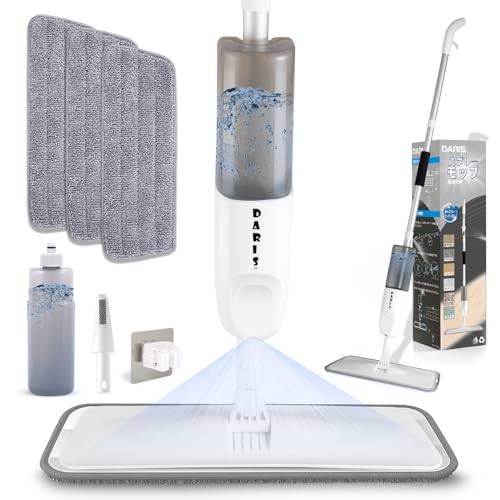 ホワイト、500ML/500ML/AMZN-59・Color:ホワイト、500ML・パッケージ個数:1・使いやすいお手元のレバーを引くとハンドルにある水圧装置により、扇形スプレーを形成されます。木製の床面を傷つけず、アルミニウム製で、軽くて...