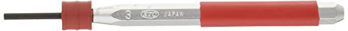 PK3135シルバー/全長135×幅8×先端径2.8mm/PK3135・Style:PK3135・パッケージ個数:1・全長mm:135・幅mm:8・先端径mm:2.8・呼び寸法mm:3.0●従来のノックピンポンチと違った新しい設計です。●本...