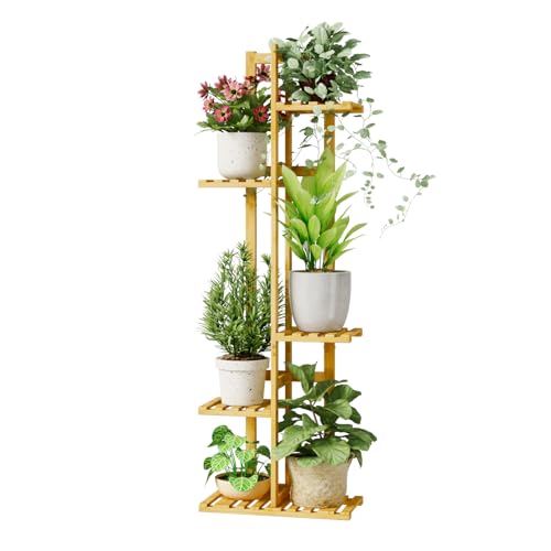 淡茶色/-/-・Shape:5段・?階段状構造植物 ラック：高さや光の当たり方が違う植物でも、段数を調整して最適な位置に置けます・大容量設計植木鉢 スタンド：5段構造で少なくとも6鉢収納小型多肉から中?の観葉植物、多様な植物を収められます。...