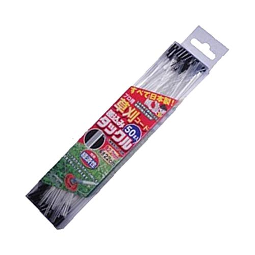 耐久性-/-/35014・安心、安全の草刈用ナイロンコード。・高品質、高性能、国産ナイロン使用で、原料から全て日本製。・しなやかで折れにくく、抜群の耐久性発揮。・差込み式コードで、根元のストッパーは樹脂製で、廃棄も簡単。・コード断面形状:四...