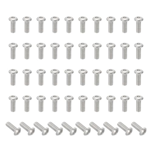 シルバートーン/M5-0.8x16mm/-・Size:M5-0.8x16mm・素材：304ステンレススチール；スレッド径：M5；スレッドピッチ：0.8 mm；ボルト長さ：16mm（ヘッドの高さを除く）；ヘッドの直径：9.5 mm；ヘッドの高...