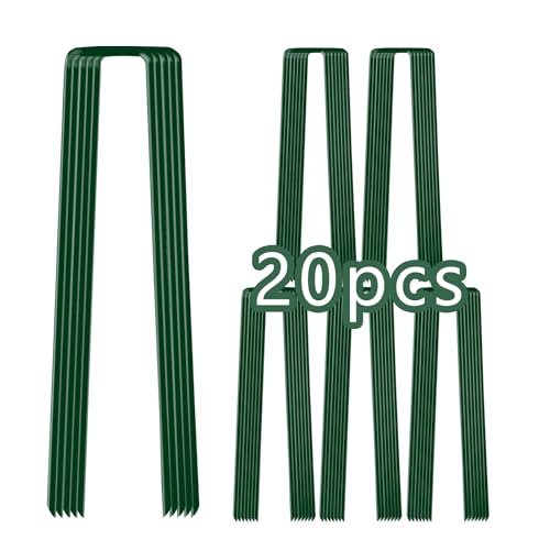 U字型グリーン20本入り/15X3X0.3/YT25-ANCHOR・Size:15X3X0.3Color:グリーン20本入り・コンパクト＆高機能設計：15cmのピンは地面に深く刺さり、人工芝や防草シート、防虫ネットなどの各種シートをしっかり...