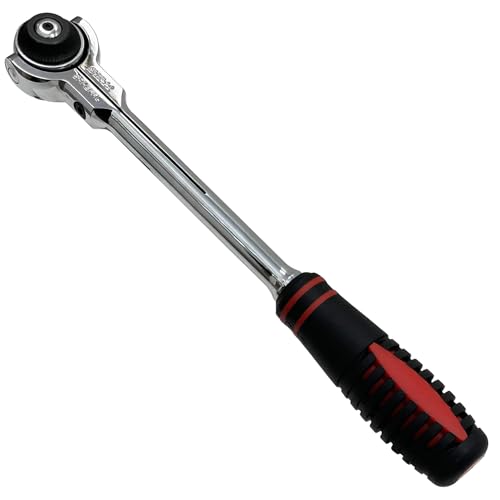 差込角9.5mmグレー|レッド|ブラック/全長280mm/SRH3FRL・Size:全長280mmStyle:差込角9.5mm・パッケージ個数:1・用途:ソケットと組み合わせ、六角ボルト・ナットやネジの締付け、緩め作業・特徴1:首振り状態で...