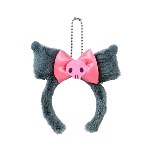 クロミ/-/046159・Color:クロミ・本体サイズ：約幅11.5×奥行3×高さ10cm（幅は約12cmに広がります）チェーン含まず。主な材料・原料：ポリエステル・カチューシャのループにマスコットのボールチェーンを通すと落下防止になる。...