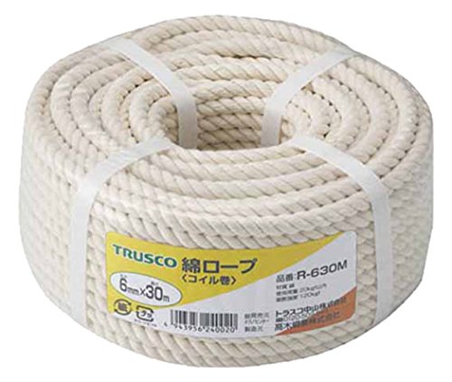 6mm-/φ6×30m/R630M・Size:φ6×30m・パッケージ個数:1・色:白・線径mm:6・長さm:30・包装形態:バンド掛巻・質量kg:0.67商品紹介 ●3つ打●造園、農耕用。●樹木の倒木防止。●造園樹木の根巻き。●袋などの口...