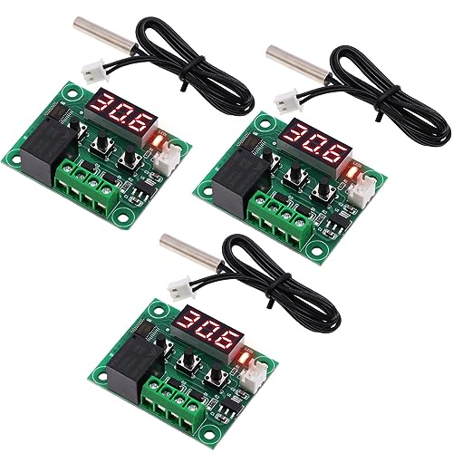 パッケージ個数:1・商品仕様セット内容：3×デジタル温度制御スイッチ、サイズ：48.5mm*40mm*15mm（L*W*H）・温度範囲広い温度測定範囲-50?110℃、誤差0.1℃のみ。温度制御モード：ON/ OFF。・電源電圧入力パワー：...