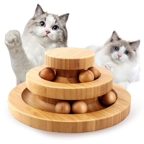 brown/二層/mjp1190・Size:二層・安定性が良い全体の重さは約0.9kg、安定性が良い、倒れにくい。ボールがくるくる廻って、猫が夢中になって遊べます猫パンチでボールを転がり、狩猟本能を刺激し、室内運動やストレス解消にも最適。商...