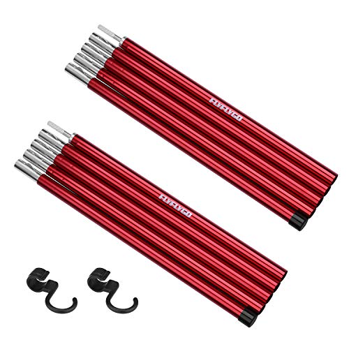 防錆5本連結 / レッド/-/-・Color:5本連結 / レッド・直径は19mm、材質はアルミニウム合金です。サイズ ：約径19mm×高さ192cm（38.5cm*5節）x1本；2本セット；収納サイズ ：44cm*13cm；アルミの厚さ：...