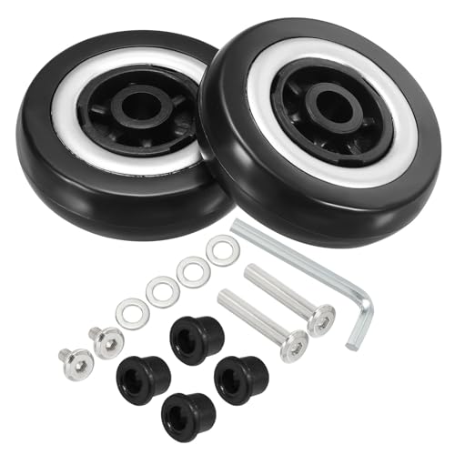 -/65ミリメートル/-・寸法：65 mm x 17 mm外径*H、取り付け厚さ: 23 mm、パッキングリスト:2 x ホイール、1 x レンチ、4 x ワッシャー、2 x メスネジロッド、2 x ネジ・利点：高性能ゴムと金属で作られたこ...