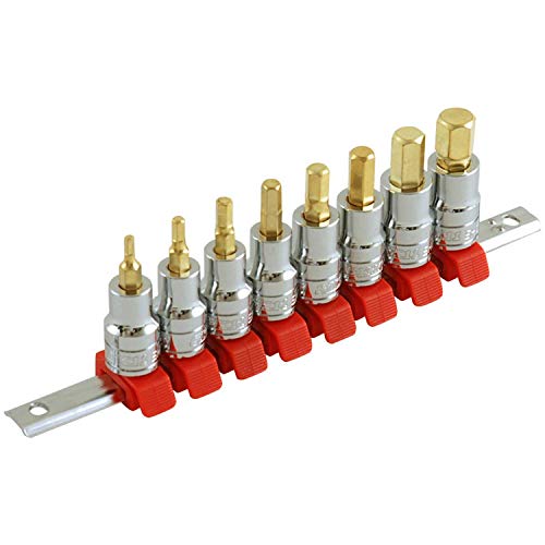 六角穴付きボルト対応レッド/3・4・5・6・7・8・10・12mm/SHA308H・Style:六角穴付きボルト対応・パッケージ個数:1・サイズ内容:3・4・5・6・7・8・10・12mm・対象ネジ:六角穴付きボルト・ソケット:クロームバナ...