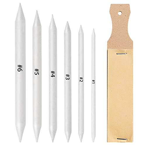 A/-/-・Color:A・特徴：先端が尖っているため、狭い範囲や細かいところなど的確に擦ることができます。・紙ヤスリ：固体顔料を粉末に粉砕する。擦筆をきれいにする。・用途：擦筆さっぴつは描線を擦ってぼかしたり、濃淡を馴染ませたりするのに使...