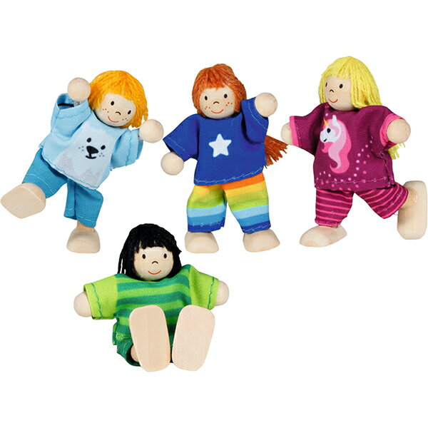 ドイツ・ゴキ社のドールハウスシリーズです。■サイズ：6cm■内容：4体■対象年齢：3歳〜■メーカー：ゴキ■メーカー国：ドイツ■製造国：中国■材質：木ままごと キッチン 誕生日プレゼント 木のおもちゃ 木製 おままごと キッチン ままごとセッ...