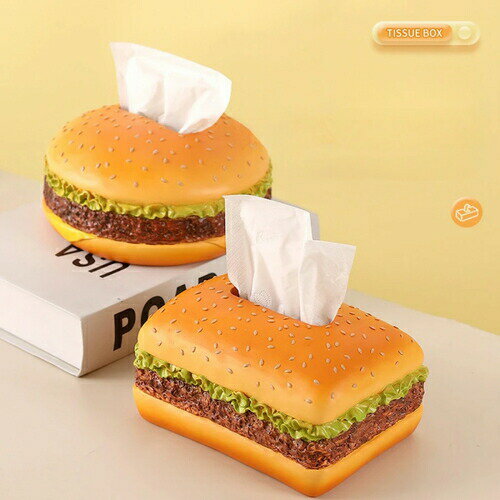 ハンバーガー型 ティッシュケース ボックス 食べ物 コンパクト 小さめ ナチュラル 子供部屋 寝室 インテリア オシャレ かわいい ユニーク 個性的 キッズ おもしろ 海外 プレゼント リビングユニークでかわいい！ハンバーガー型ティッシュケ...