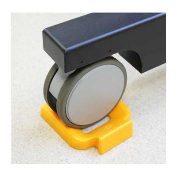 ※返品について モニタワーシリーズの車輪径φ100ミリサイズに適応したキャスター回転止めオプションです。 モニタワーの自走防止や転倒防止策のひとつとして利用可能です。1セット2個入りです。 ※床面が滑りやすい素材の場合、機能しませんのでご注...