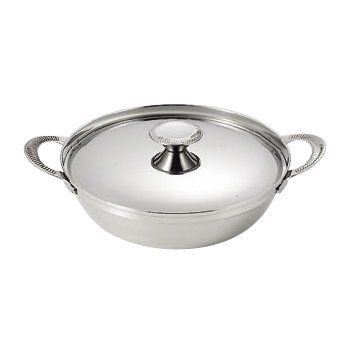 サイズ(外径)：306x98容量（リットル)：5.0重量（kg)：1.75材質：Nbステンレス底径(mm)：16518-8ステンレスと同等の耐食性があります。