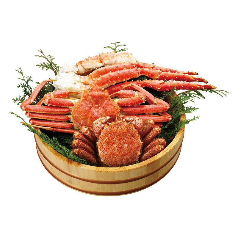 【商品説明】高級感あふれるたらばがに脚、食べやすさ抜群のずわいがに、そして身のびっしり詰まった旨さいちばんの毛がに。三大ガニが勢揃い。 【内容】ボイルたらばがに脚（700g）、ずわいがに姿1尾（400g）、北海道産毛がに1尾（320g） 【...