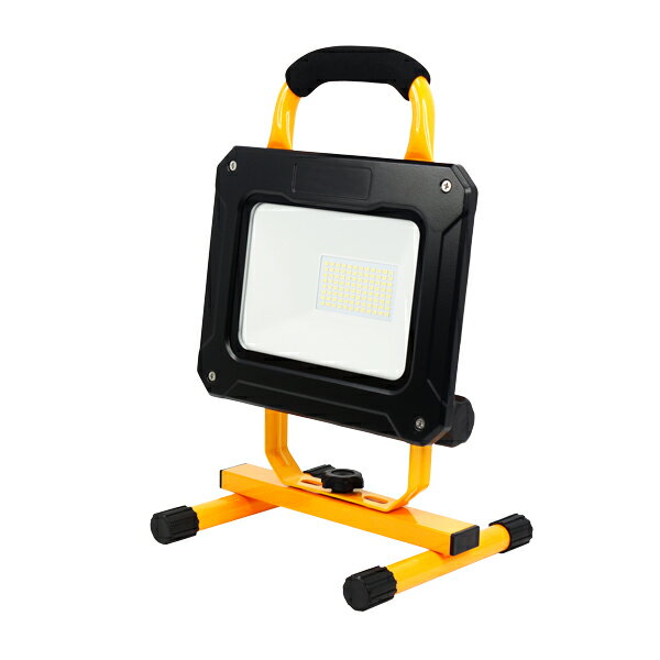 特長 ・リチウムイオン電池を内蔵したLED投光器です。 ・最大連続点灯は6時間(Low)で、2段階の調光が可能です。 ・防水性能は保護等級IP65で、屋外での作業にも適しています。 仕様詳細 ・色温度：5,000K ・使用温度：-10℃〜4...