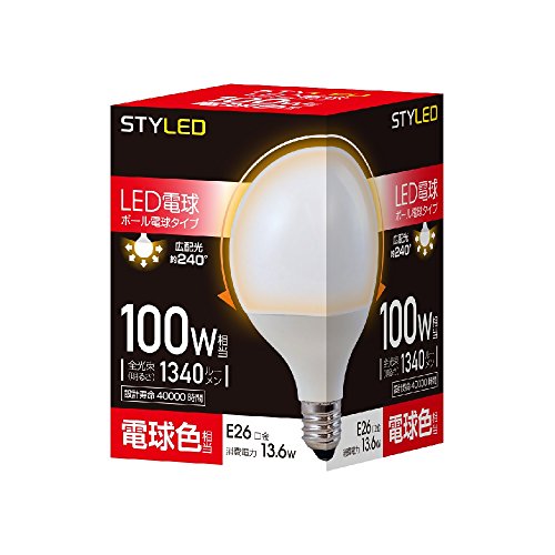 1個・電球色 100W HDG100L1・・Size:100WStyle:1個Color:電球色・本体サイズ:直径95×高さ139・全光束:1340lm電球100W相当/消費電力:13.6W・消費効率:98.5lm/W・設計寿命:40000...