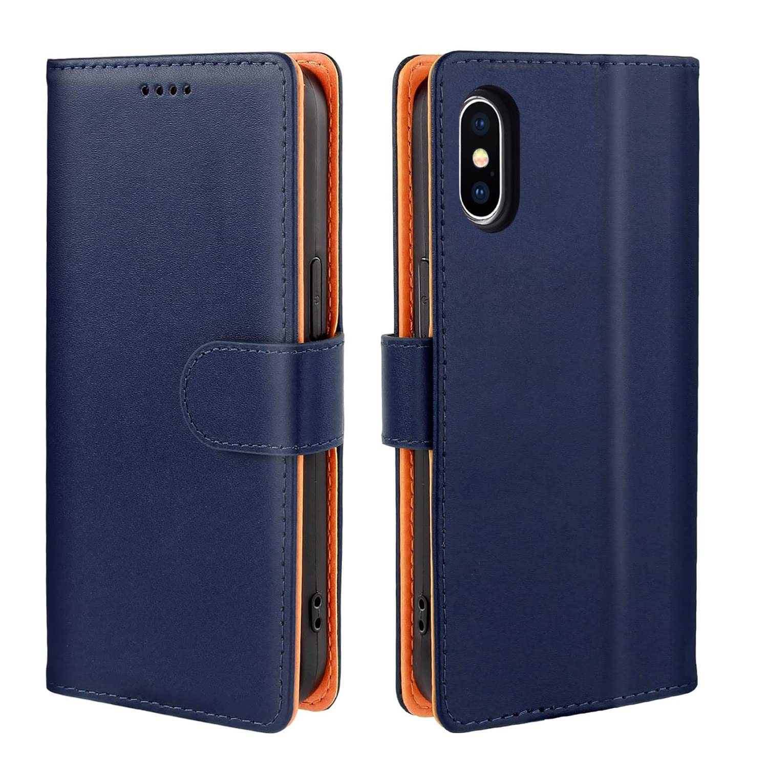 手帳型・ブルー iPhone Xs MAX iPhone Xs MAX・・ize:iPhone Xs MAX:ブルー・★適用型番：iPhone xs max6.5インチ シンプルながらユニークなデザインでレジャーはもちろん、ビジネスにも適し...