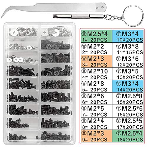 ・ 75679660355・ノートP用ネジ M M.5 M3 + HDD M. D固定用平ネジセット 収納ケース付き 交換用ノートパソコンねじ 355本入り・ノート パソコンの修理、HDD M. D 固定の使用に最適です。・この項目は、一連...