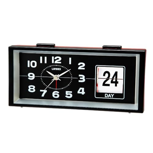 レトロブラック/サイズ:約高さ9.0×幅20.0×奥行き5.2c/YT5312・パッケージ個数:1・何か懐かしく温かみを感じさせる、昭和レトロ感が溢れる目覚まし時計・機能:連続秒針、電子音アラーム・手動式カレンダー（1日ごとにボタンを押して...
