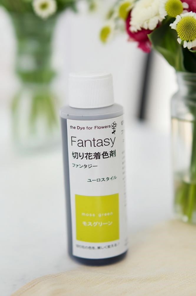 切り花着色剤（吸い上げタイプ）パレス化学　Fantasy（ファンタジー）特長吸い上げタイプの切り花着色剤です。切り花に原液を吸わせることでお好きな色に染めることができます。異なる色同士を混ぜ、お好きな色を作ることもできます。使用方法1、新鮮...