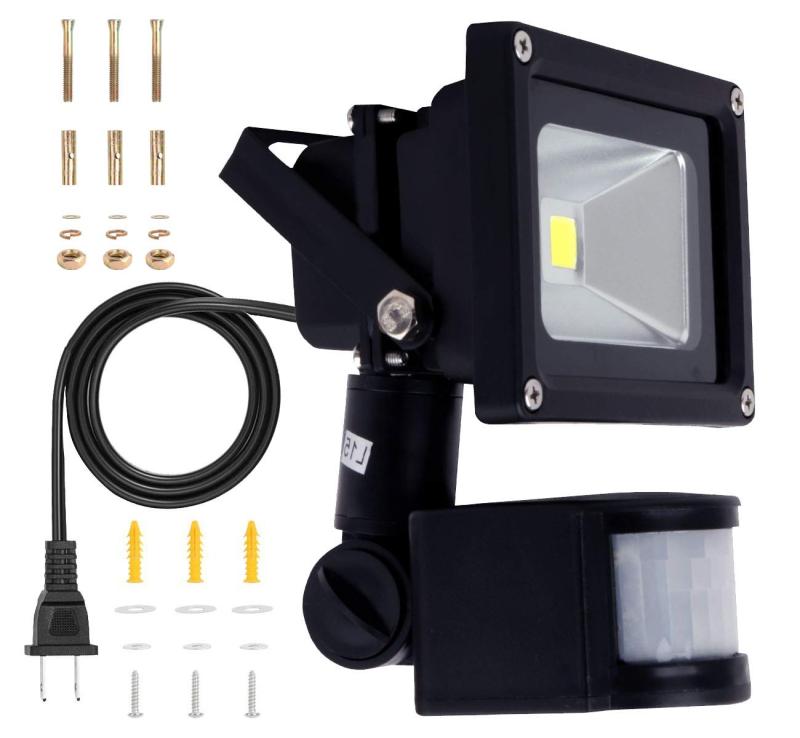 SenMeiGuang PIR 10W 20W 30W 50W LED 6000K昼白色 作業灯 投光器屋 屋内 町内の防犯に 100vに適しています、センサーライト 人感、せんさーらいと 屋外、 PIRセンサーライト、インテリジェントスポーツ