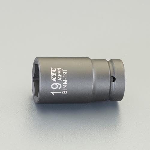 エスコ 1/2"DRx35mmセミディープインパクトソケット(ピン・リング付 EA164KE-235差込角:1/2" 対辺(mm):35^ソケット部外径(d1;mm):47 差し込み部外径(d2;mm):29^深さ(mm...