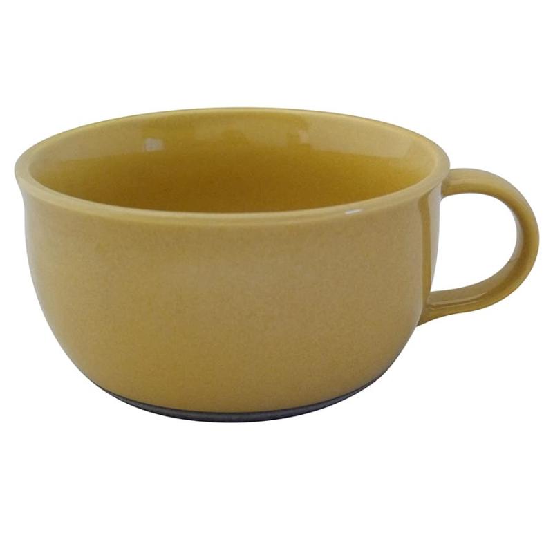 マルサン近藤(Marusankondo) スープカップ マグカップ 食器 陶器 コップ カップ 350ml イエロー 食洗器対応 日本製 フォンテーヌ 20785容量:350ml、電子レンジ使用可(温め直しに限る)、食洗機使用可