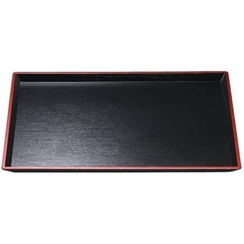 J-kitchens 尺1 清流長手木目 お盆 （ 盆 トレイ トレー ） 黒天朱 日本製サイズ:34x24.6x1.5cm素材・材質:ABS生産国：日本和モダンな漆器のお盆は食卓を落ち着いた雰囲気に演出してくれます。職人が一つひとつ丁寧に...