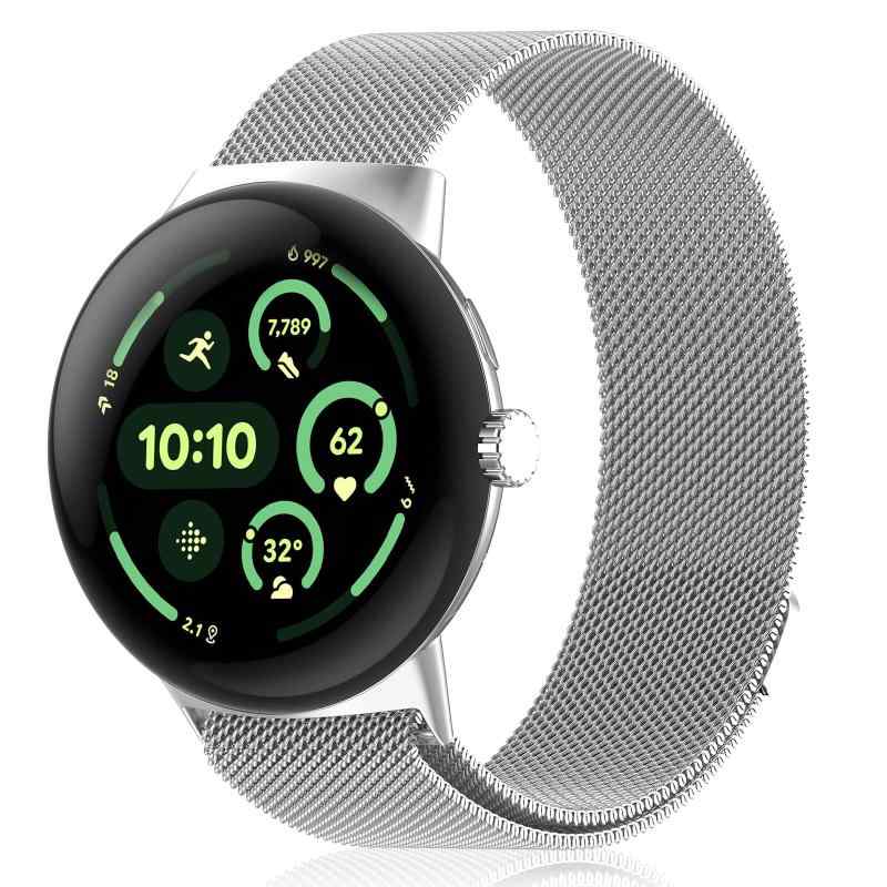 [SeGinn] Google Pixel Watch 4/3 45mm 対応 バンド ファッション 磁気 バックル付き ピクセルウォッチ4 45mm 交換バンド サイズ調節可能 ステンレス製 金属ベルト コンパチブル Google Pix...