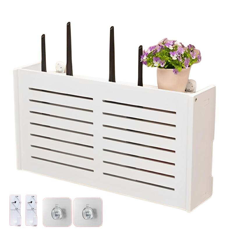 MIMIA Wi-Fi ルーター 収納 感電防止 ケーブル 組み立て式 ボックス こども ペット 安全 すっきり 壁掛け シンプル壁掛けタイプ・組み立て式 無線LAN・ルーター配線収納ボックス壁から出ている、配線やWi-Fiルーター、モデム...