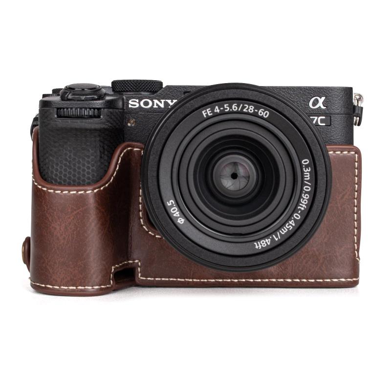 kinokoo a7c2 ケース、kinokoo SONY ILCE-7CM2/α7CII専用 カメラケース ボディケース バッテリーの交換でき 三脚ネジ穴付き カメラケース PUレザーSONY ミラーレス一眼 カメラ ILCE-7CM2/...