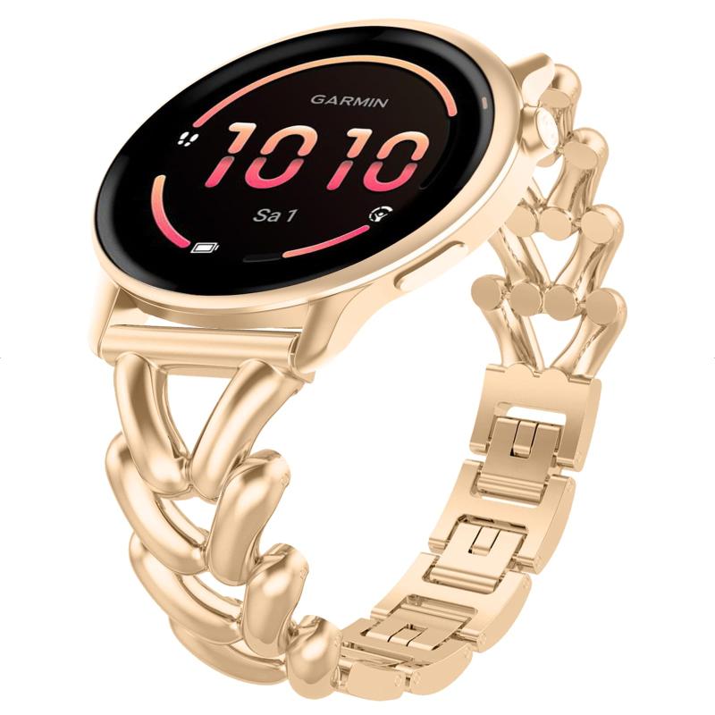 [VanHooc] 20mm 時計バンド for Garmin Forerunner 170/170 Music/Forerunner 70/Approach J1/Forerunner 570 42mm ステンレススチール 交換バンド Q...