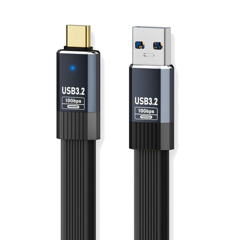 USB4ケーブル 20Gbps フラットスリムFPCケーブル USB-C Type-C 100W 8K@60Hz 5K@60Hz USB4.0 Thunderbolt3/4 ノートパソコン対応