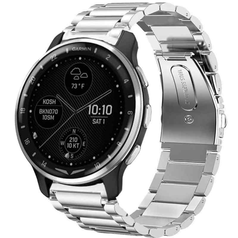 Lamshaw バンド 対応 Garmin D2 Air, ステンレス メタル ベルト 交換バンド 対応 GARMIN(ガーミン) D2 Air X10 GPS スマートウォッチ