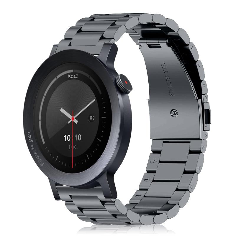 [LuFiYa] 22 mm バンドCMF by Nothing Watch 3 Pro 2025 / CMF by Nothing Watch Pro 2 対応 交換バンド ステンレス製 ストラップ 金属時計ベルト サイズ調整可能 ビジネ...