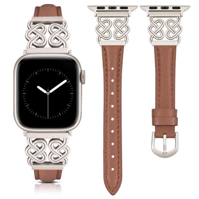 Apple Watchバンド 本革製 レディース 交換ベルト 38mm/40mm/41mm/42mm/44mm/45mm/46mm/49mm対応 おしゃれ 可愛い 長さ調整可能 柔らかい素材 Apple Watch Ultra 2/Seri...