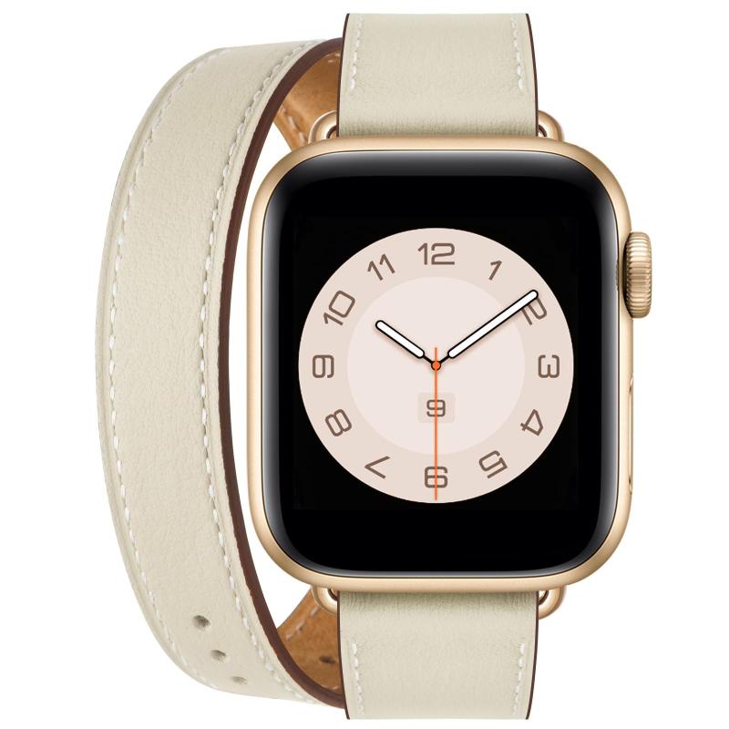コンパチブル apple watch バンド レザー 2重巻き アップルウォッチ バンド レディースメンズ 細い 42mm 41mm 40mm 38mm 44mm 45mm 46mm 49mm 交換 iWatch Ultra3 2 Ultr...
