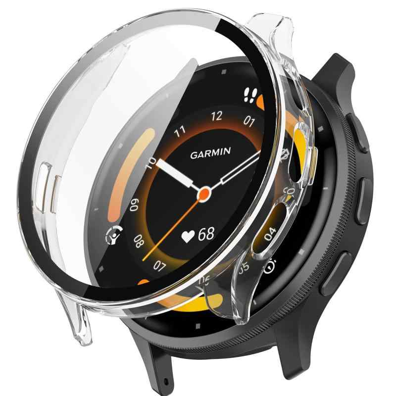 BUITFOU For GARMIN Venu 3 カバー ガーミン Venu 3 ケース 超薄型 PC+ガラス素材 一体型 ファーウェイ GARMIN(ガーミン) Venu 3 ケース対応 全面保護 超薄型 装着簡単 耐衝撃 高透過率 指...