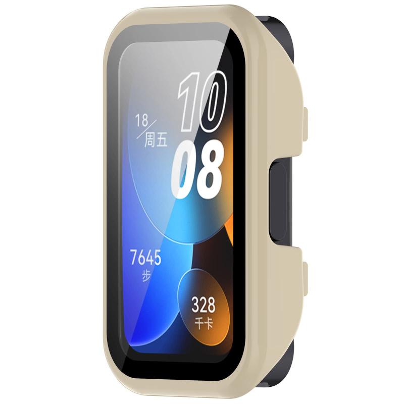 ［RuenTech］対応Huawei Band 10/Band 9/Band 8 ケース Huawei Band 10/9/8保護カバー ガラスフィルム 一体型 防塵フィルム 保護フィルム 超薄型 指紋防止 高透率 硬くて摩耗に強い 3D全...