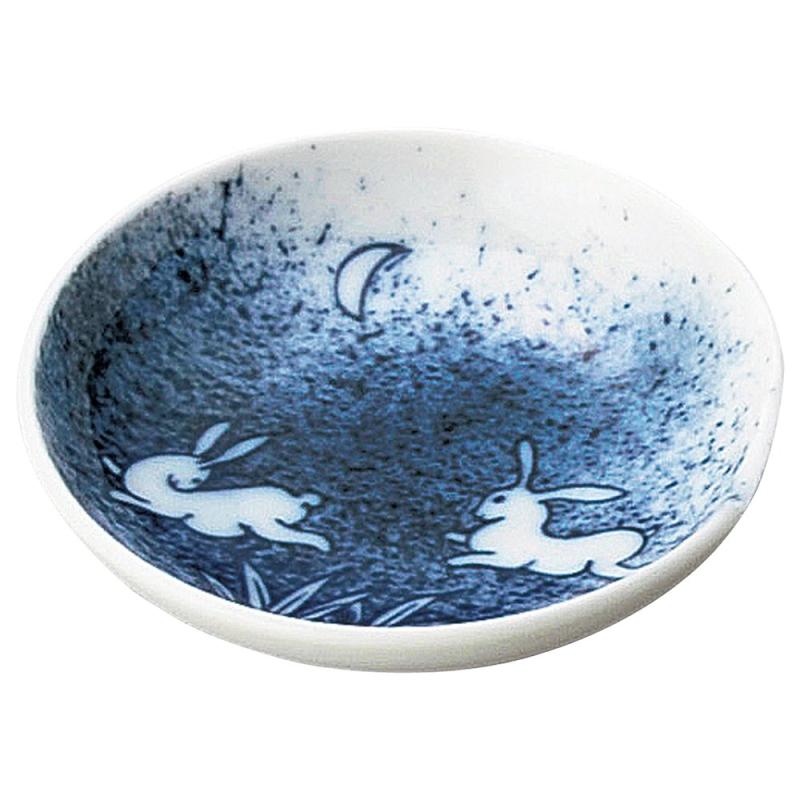 山下工芸(Yamashita kogei) 小皿 白 φ9cm 吹うさぎ箸置3.0皿 14065720