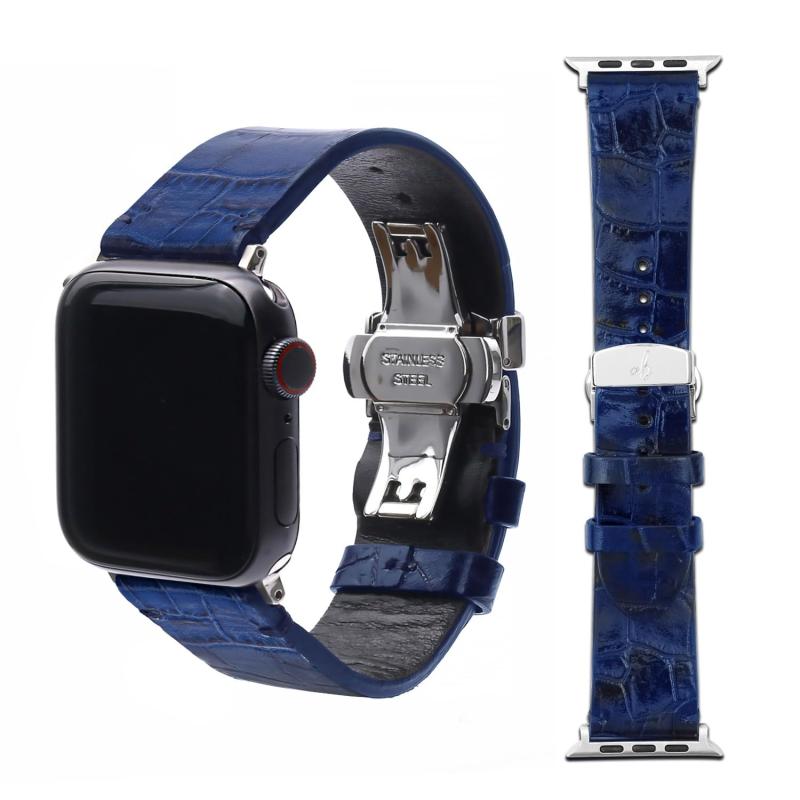 [アビーシグネチャー] Apple Watch用レザーバンド 41/40/38mm用 LIPARI イタリアンレザーバンド ネイビー ABS26145AW【対応デバイス】 Apple Watch 41mm(Series9/8/7), 40m...