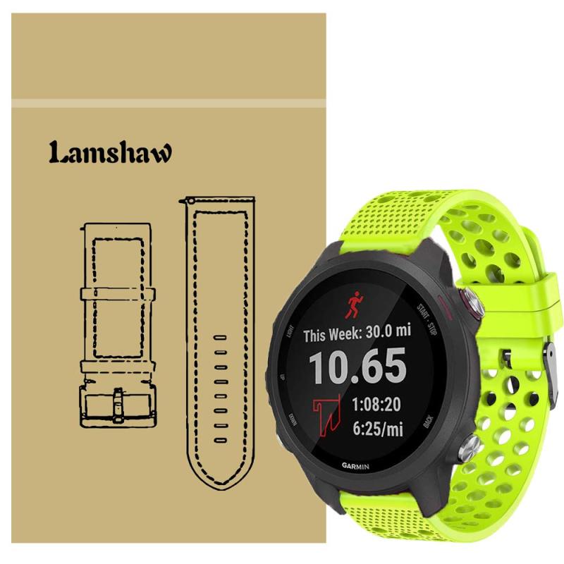 Lamshaw Garmin Forerunner 245 バンド, スポーツ シリコン 交換バンド ベルト対応 GARMIN(ガーミン) Forerunner 245 Music スマートウォッチ対応機種：Garmin Forerunne...
