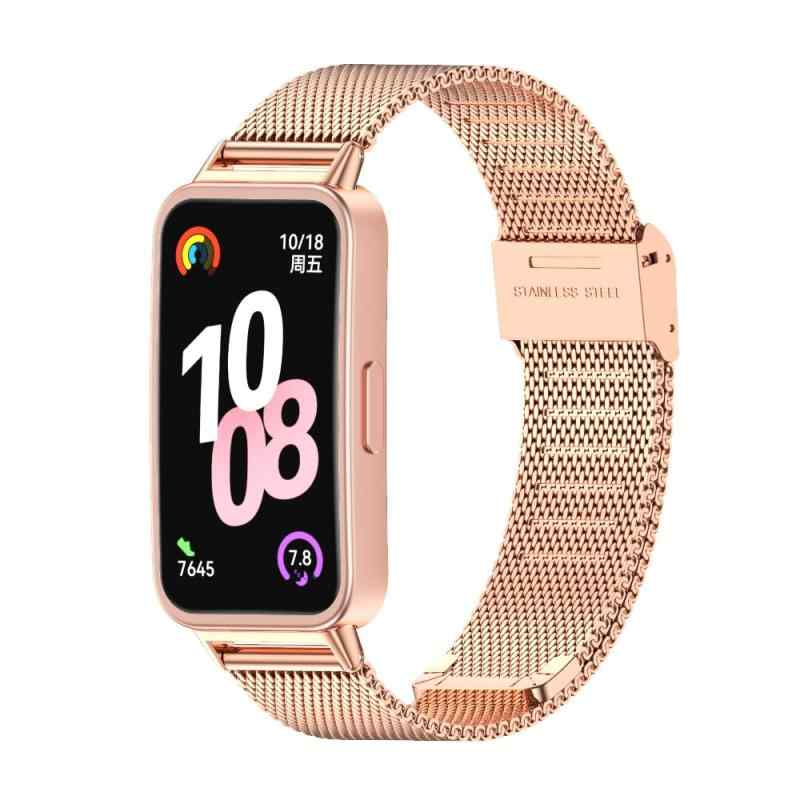 [MIJOBS] Huawei Band 10/Band 10 Aluminum Edition/9/8 スマートウォッチバンド ステンレススチールメタル交換用ブレスレット 取り付け簡単 調節可能なビジネススタイル 時計バンド ファーウェイ...